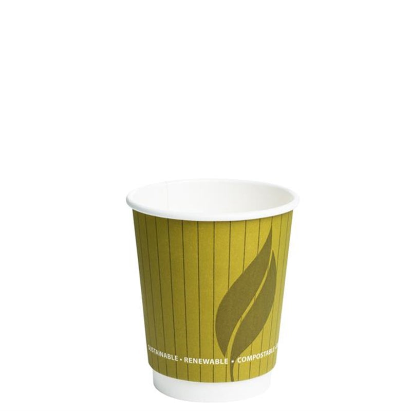 Biodegradable and Compostable 8oz Double Wall Hot Drink Take out cups ...